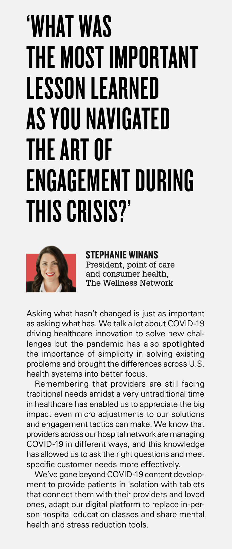 Stephanie Winans — Press